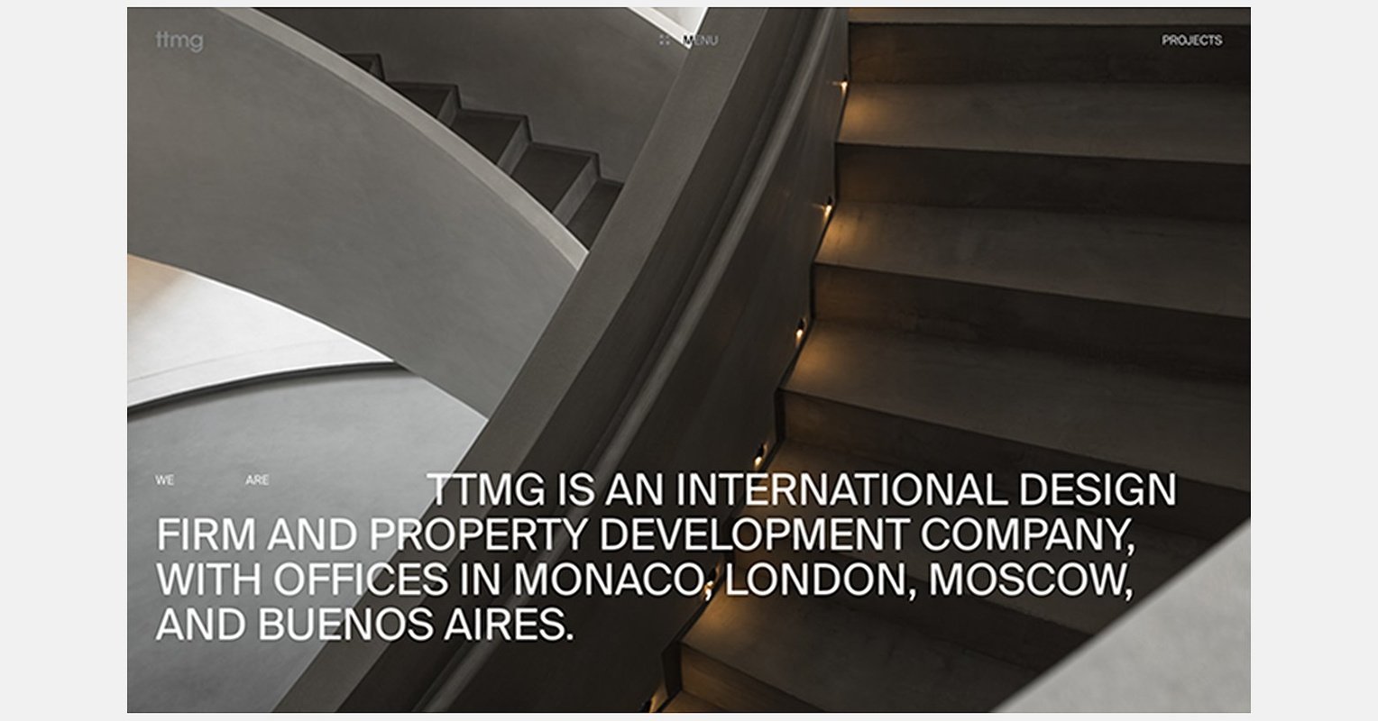 Редизайн корпоративного сайта-портфолио для архитектурного бюро TTMG ...